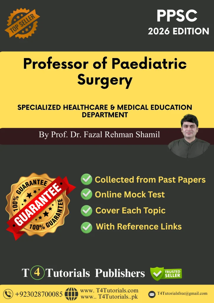 BEST BOOK PPSC Professor of Paediatric Surgery SPECIALIZED HEALTHCARE ...